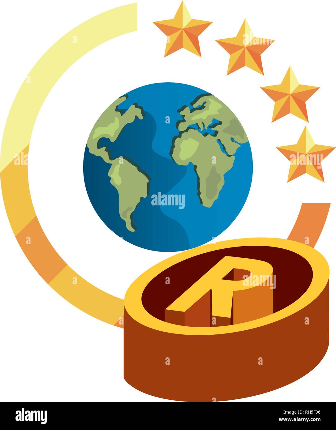 world registered sign copyright of intellectual vector illustration ...