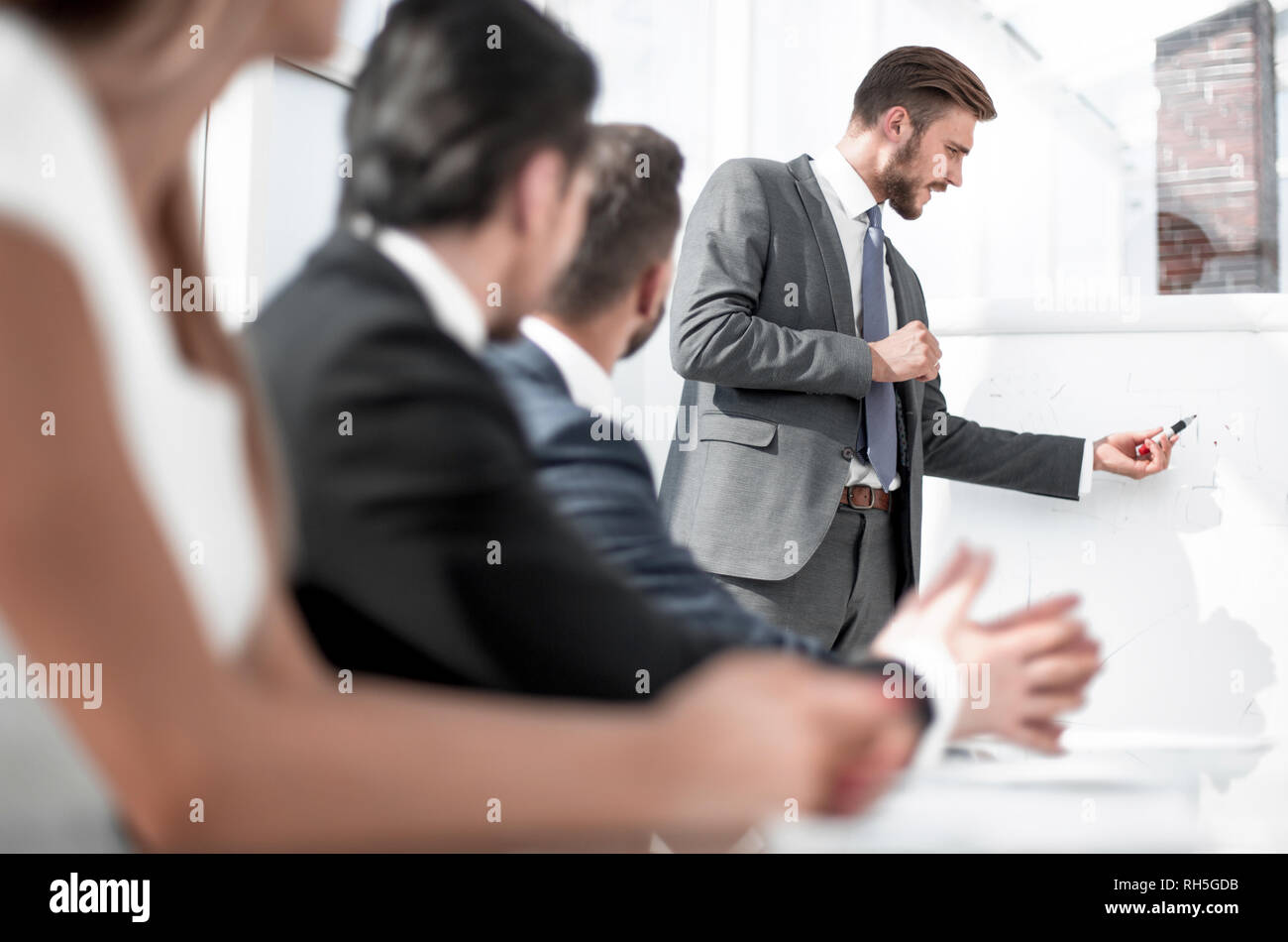 employees at a business presentation in the conference room Stock Photo ...