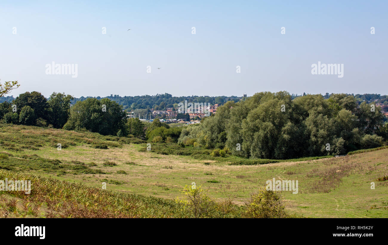 The River and Countryside at Woodbridge Stock Photo - Alamy