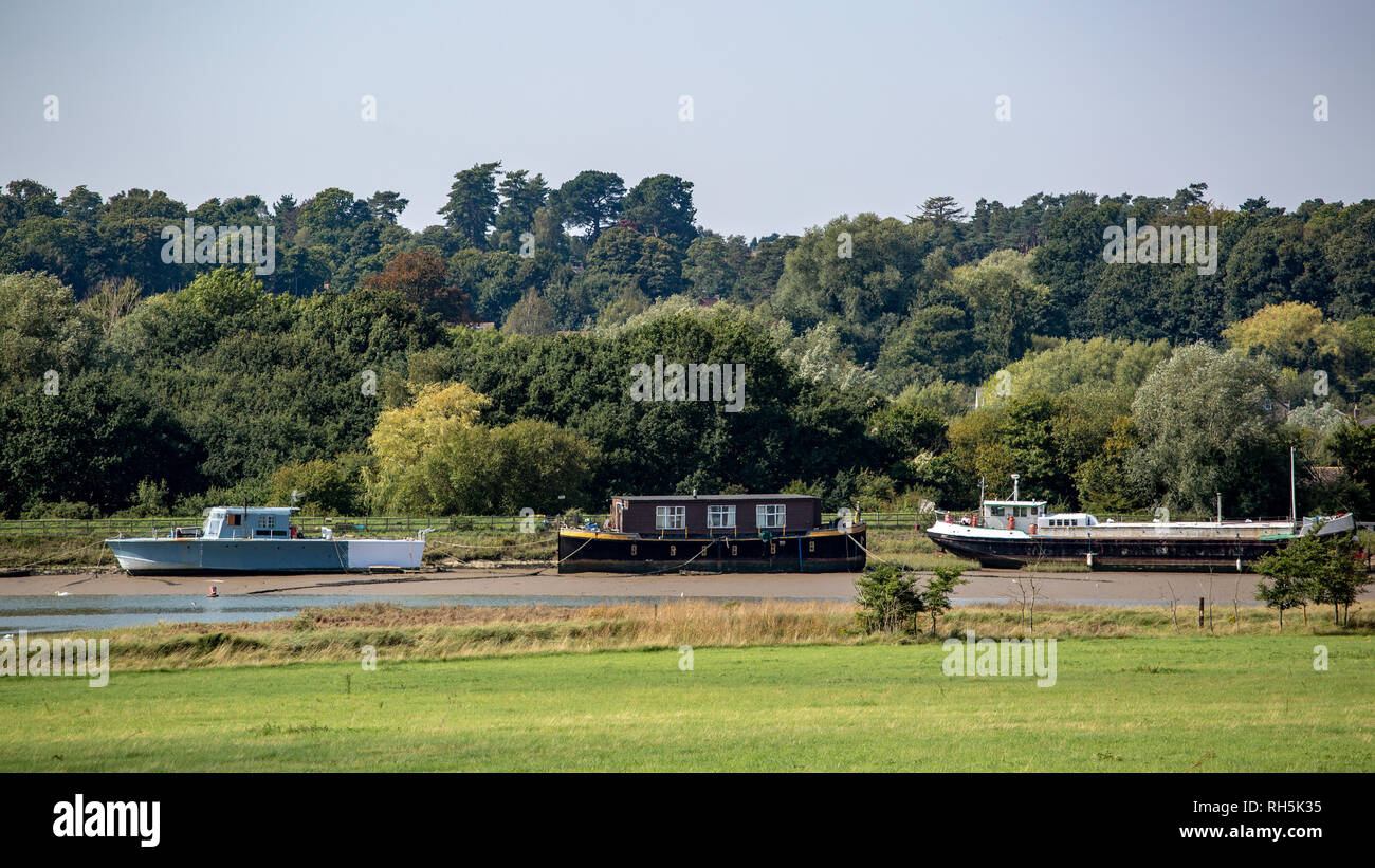 The River and Countryside at Woodbridge Stock Photo - Alamy