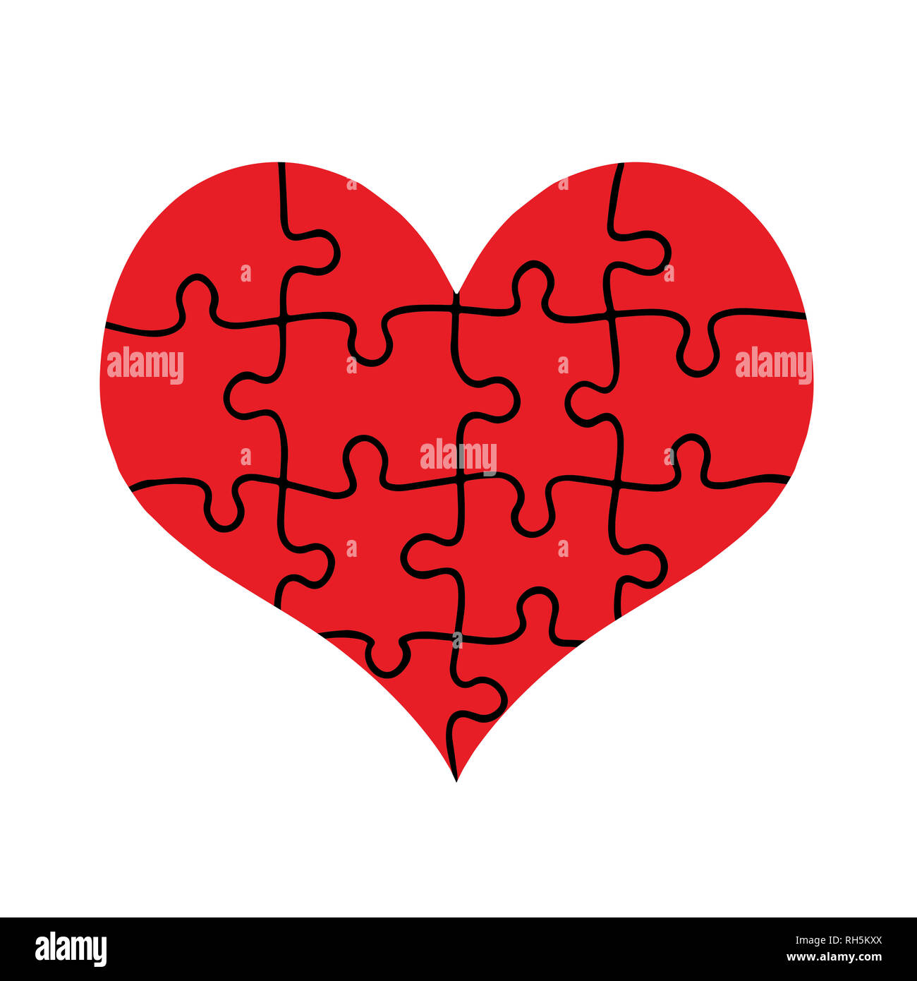 Human heart jigsaw puzzle pieces hi-res stock photography and images ...