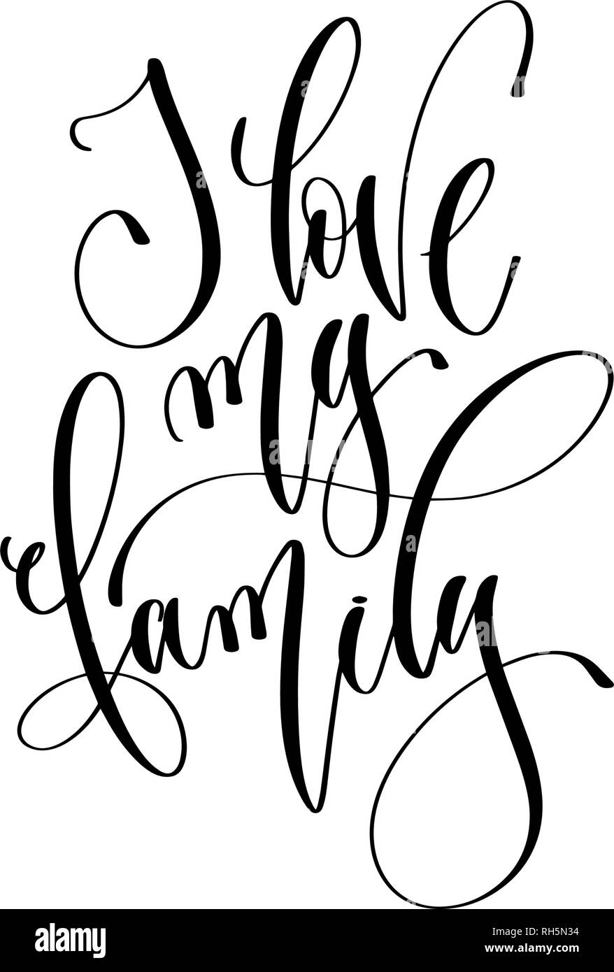 hand lettering inscription text to overly family photo album Stock ...