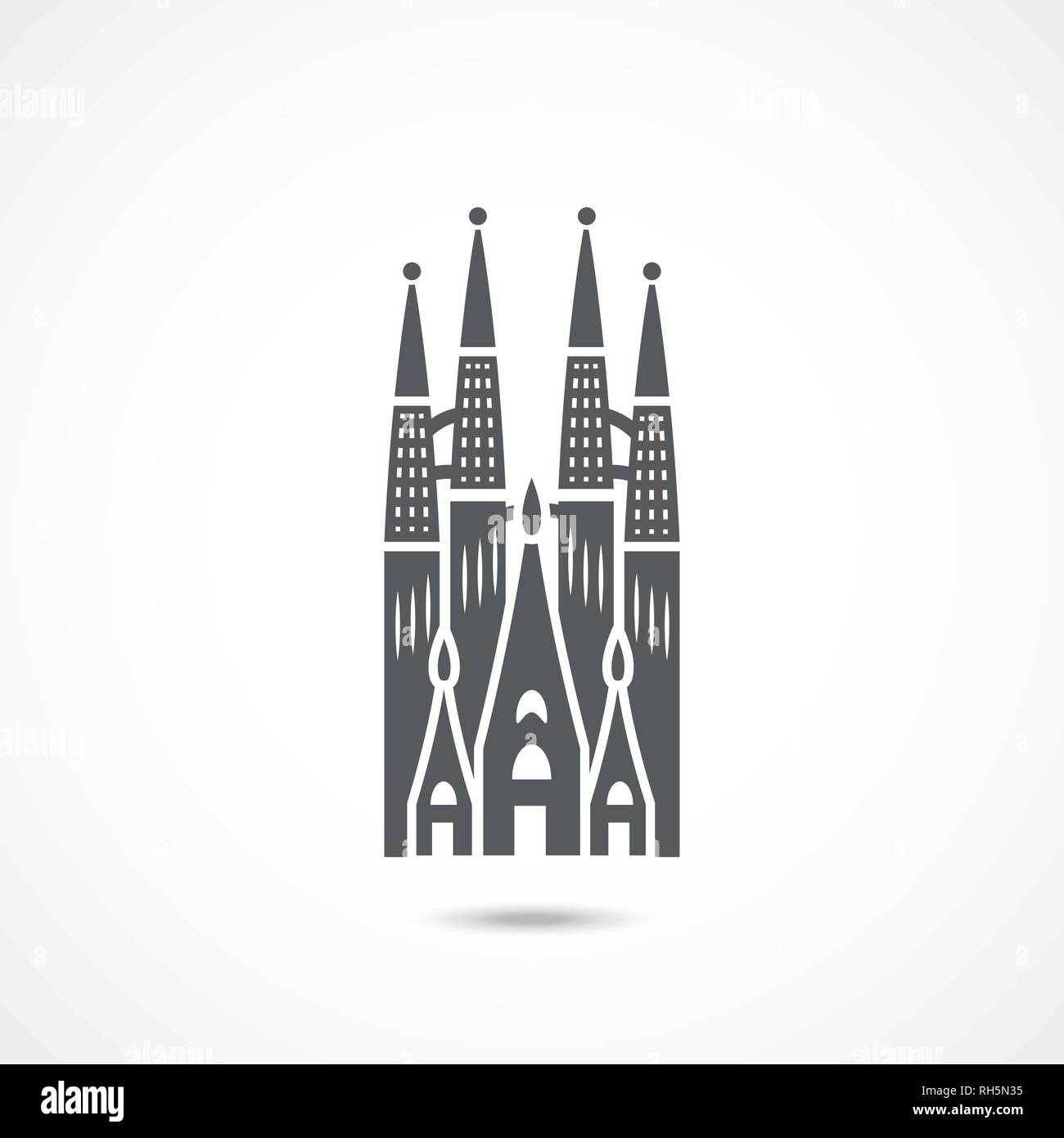Sagrada familia gaudí drawing Stock Vector Images - Alamy