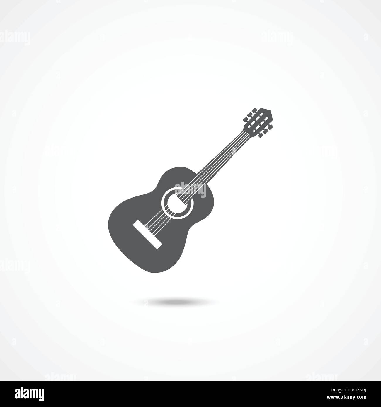 Guitar icon vector on white background Stock Vector Image & Art - Alamy