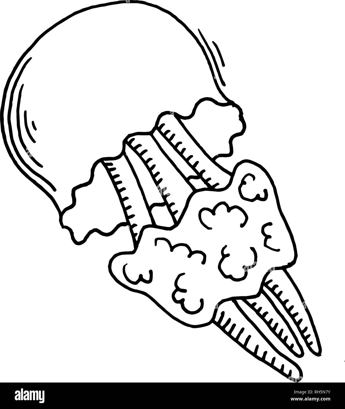 Jellyfish line icon outline Black and White Stock Photos & Images - Alamy