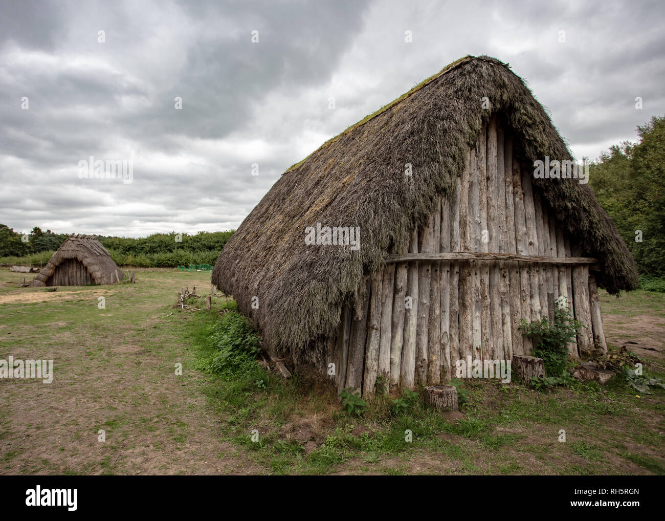 Anglo Saxon Houses Stock Photo - Alamy