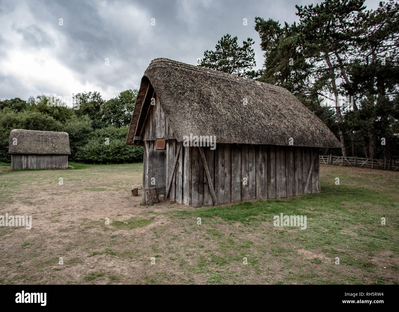 Anglo Saxon Houses Stock Photo - Alamy