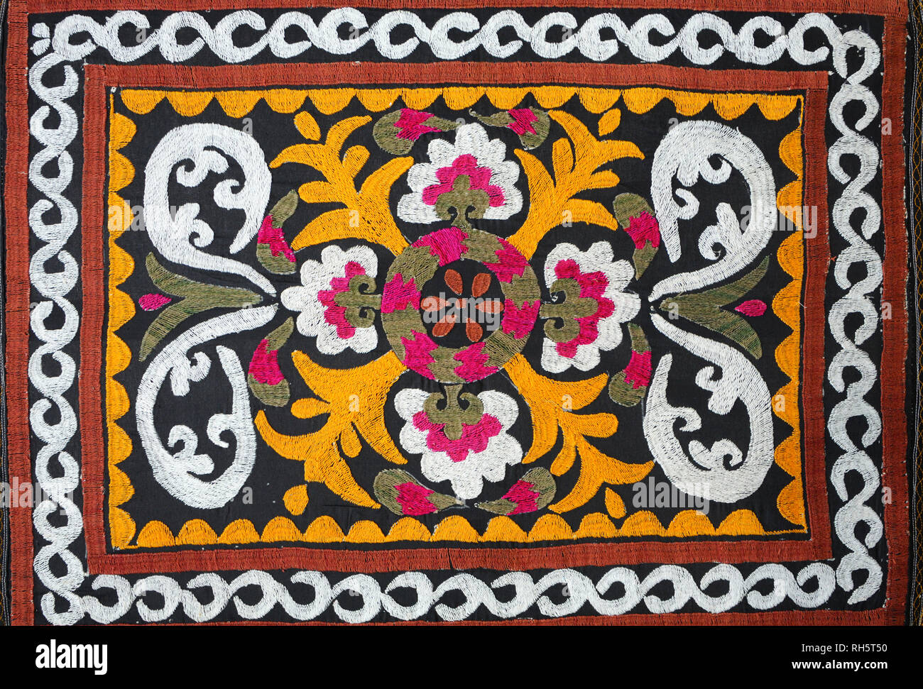 Traditional Tajik colorful embroidery – suzani, carpet. Outlook world ...