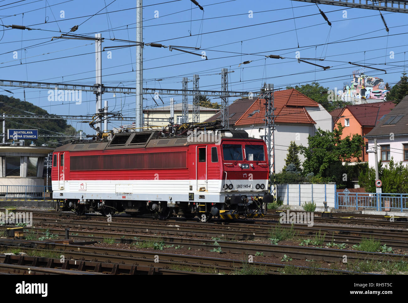 class 363;electric locomotive;ZSR;bratislava main;slovakia Stock Photo ...