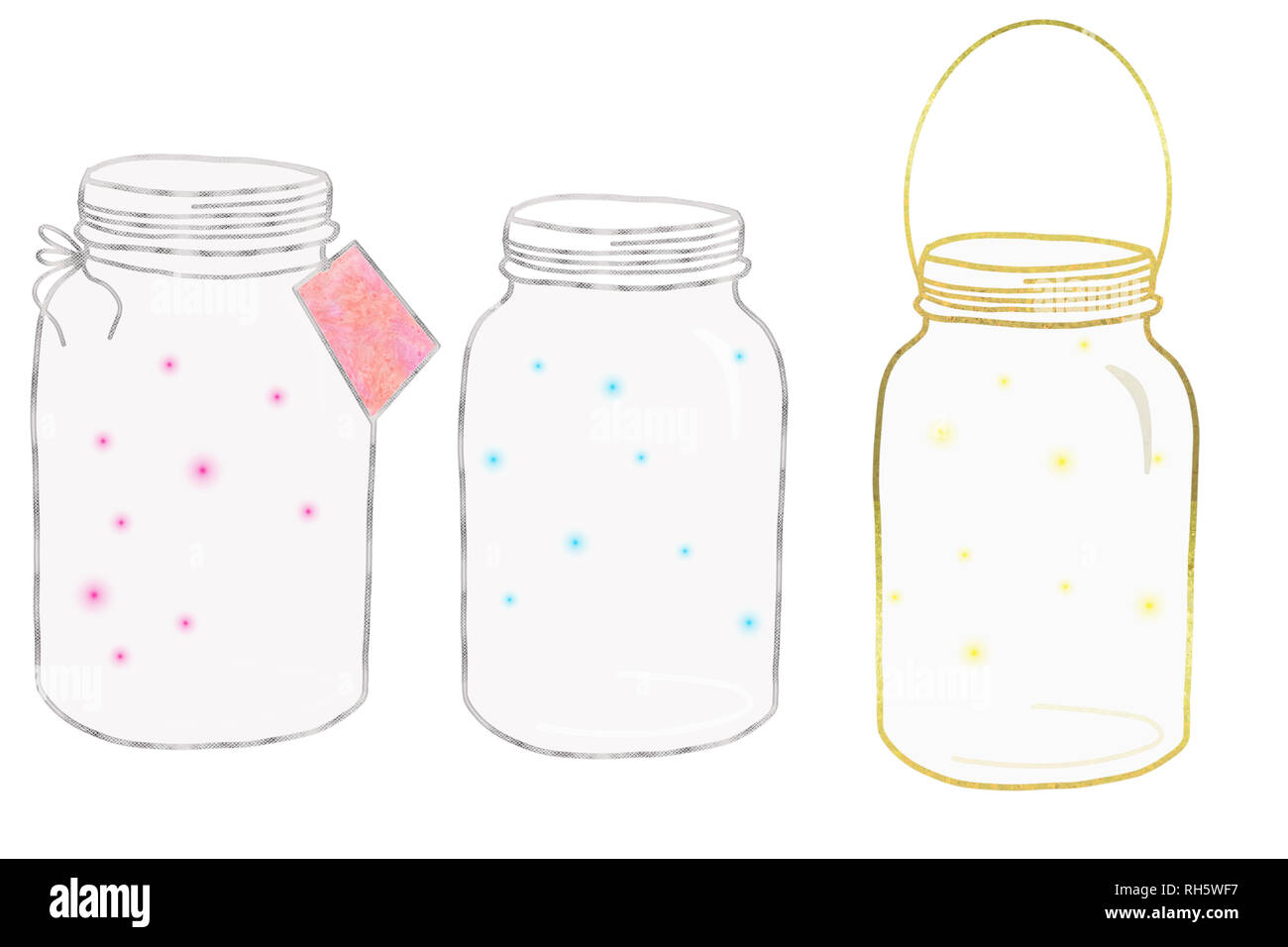Fireflies In A Jar Clipart