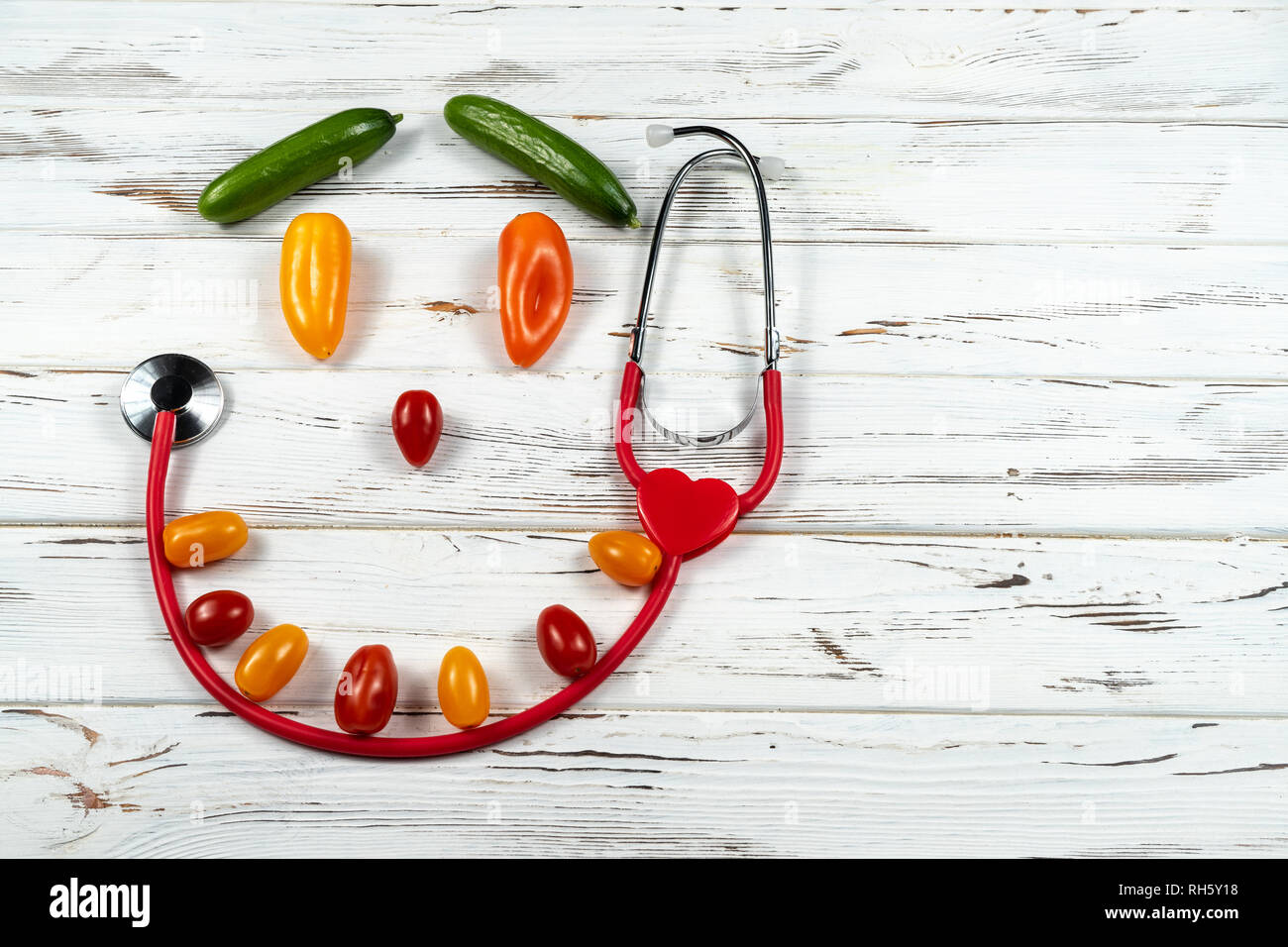 Smiley face made of vegetables,healthy food concept Stock Photo - Alamy