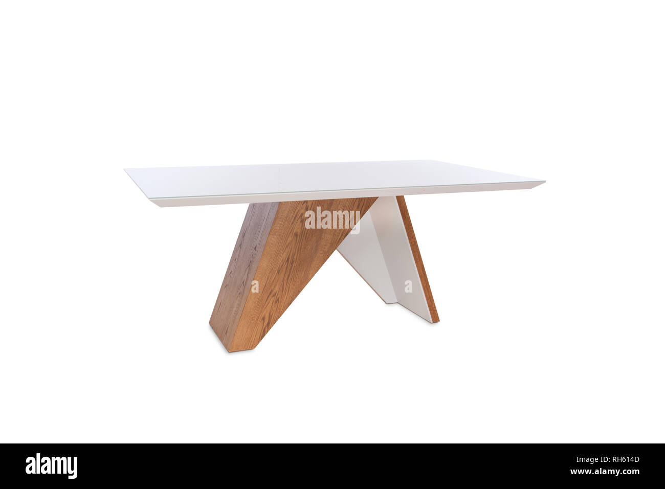 Modern big table isolated on white background Stock Photo - Alamy