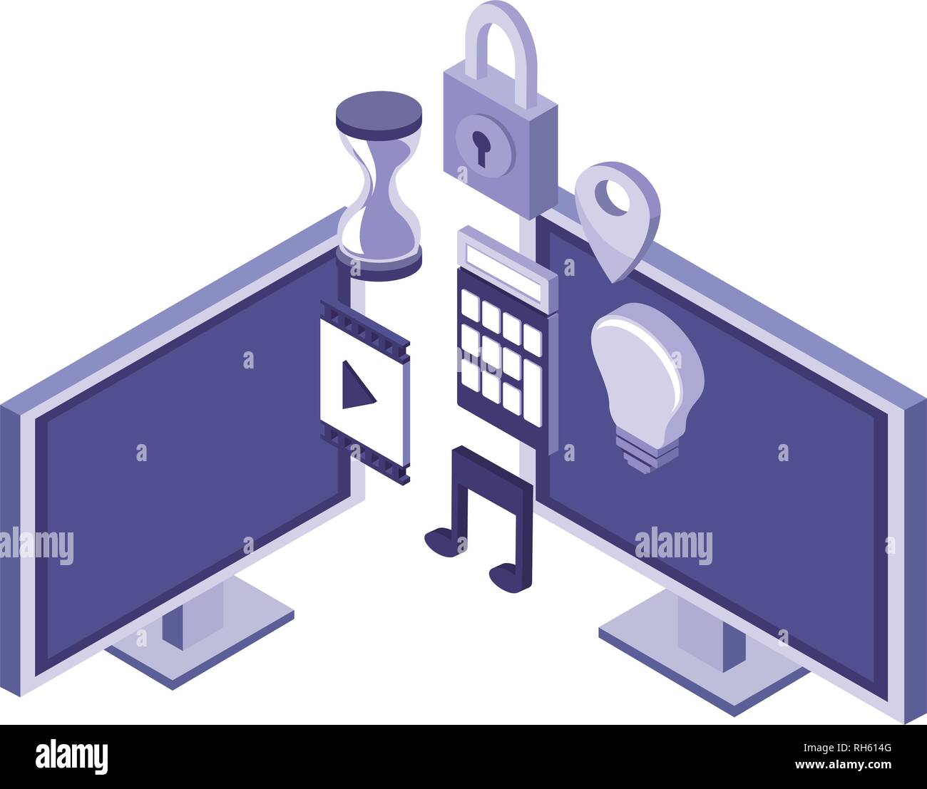 Learning computers Stock Vector Images - Alamy