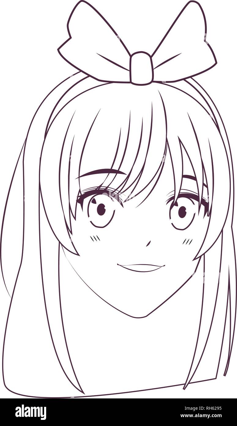 Anime Manga Girl Stock Vector Image And Art Alamy