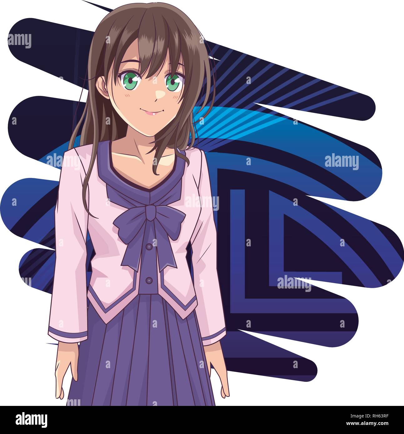 anime manga girl Stock Vector Image & Art - Alamy