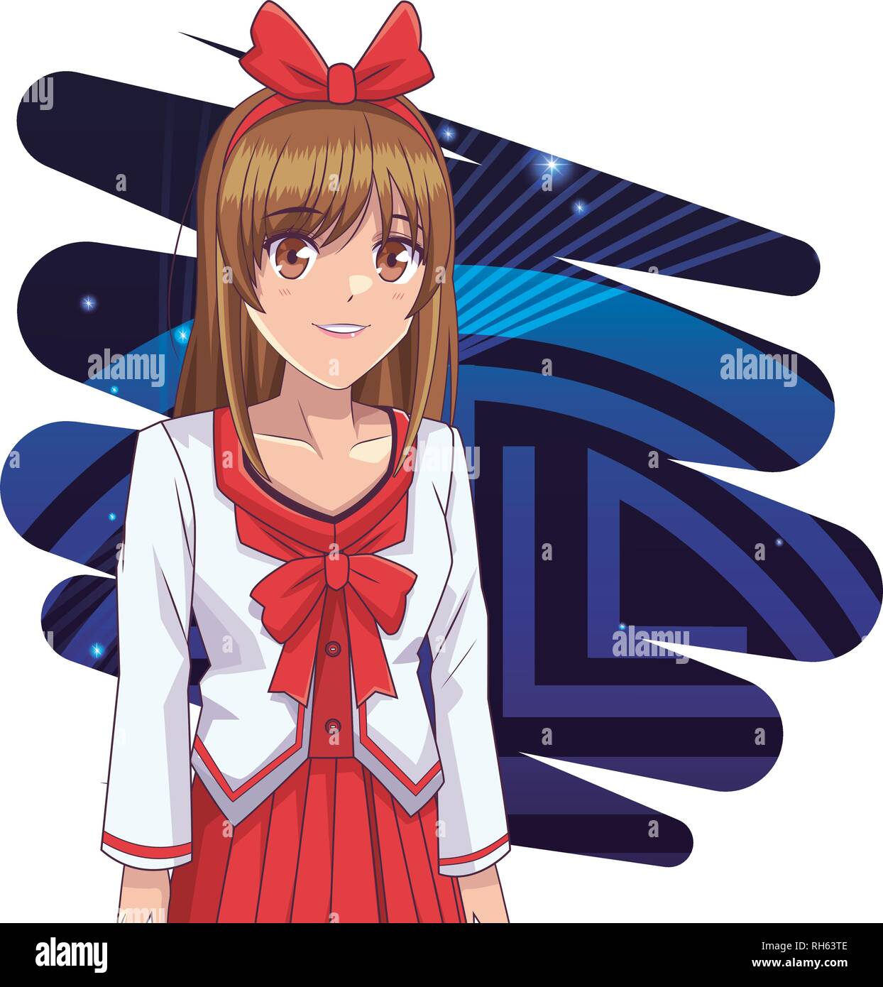 Anime Manga Girl Stock Vector Image And Art Alamy