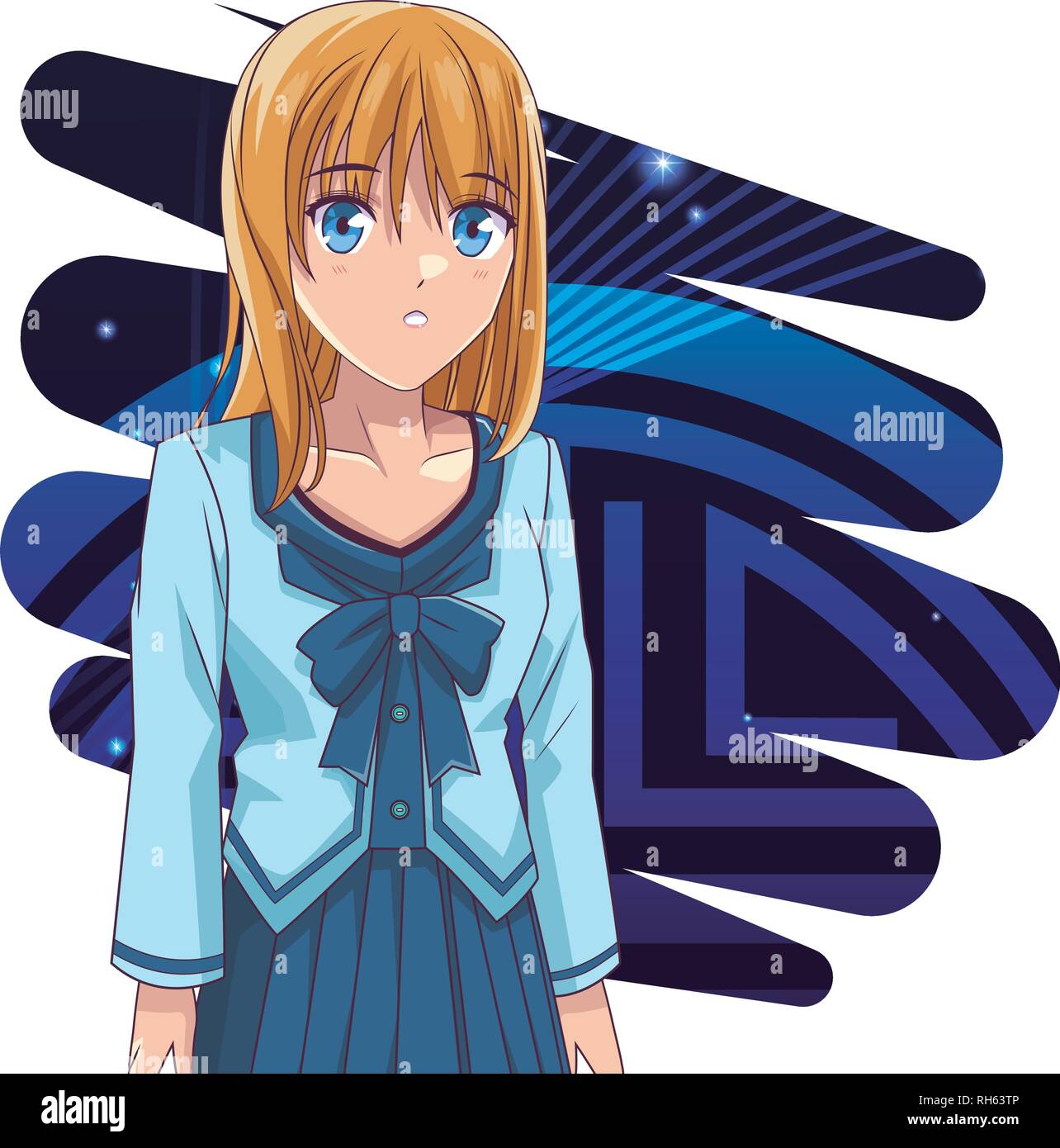 Anime Manga Girl Stock Vector Image And Art Alamy
