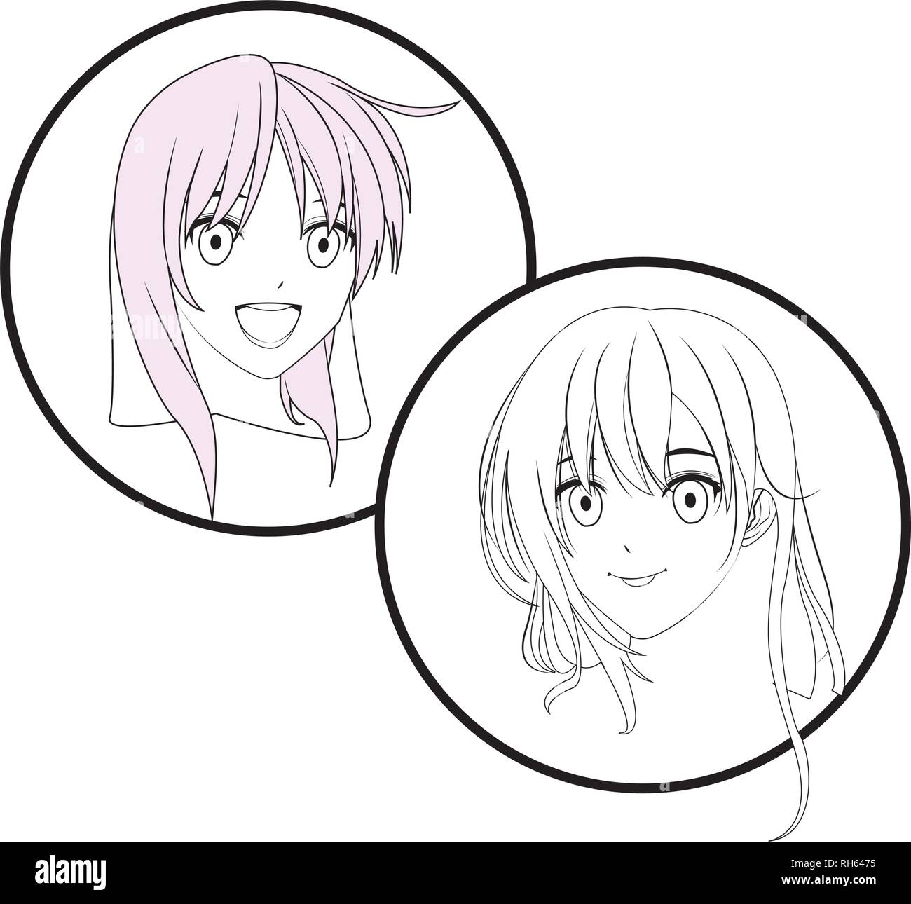 Anime Manga Girl Stock Vector Image And Art Alamy
