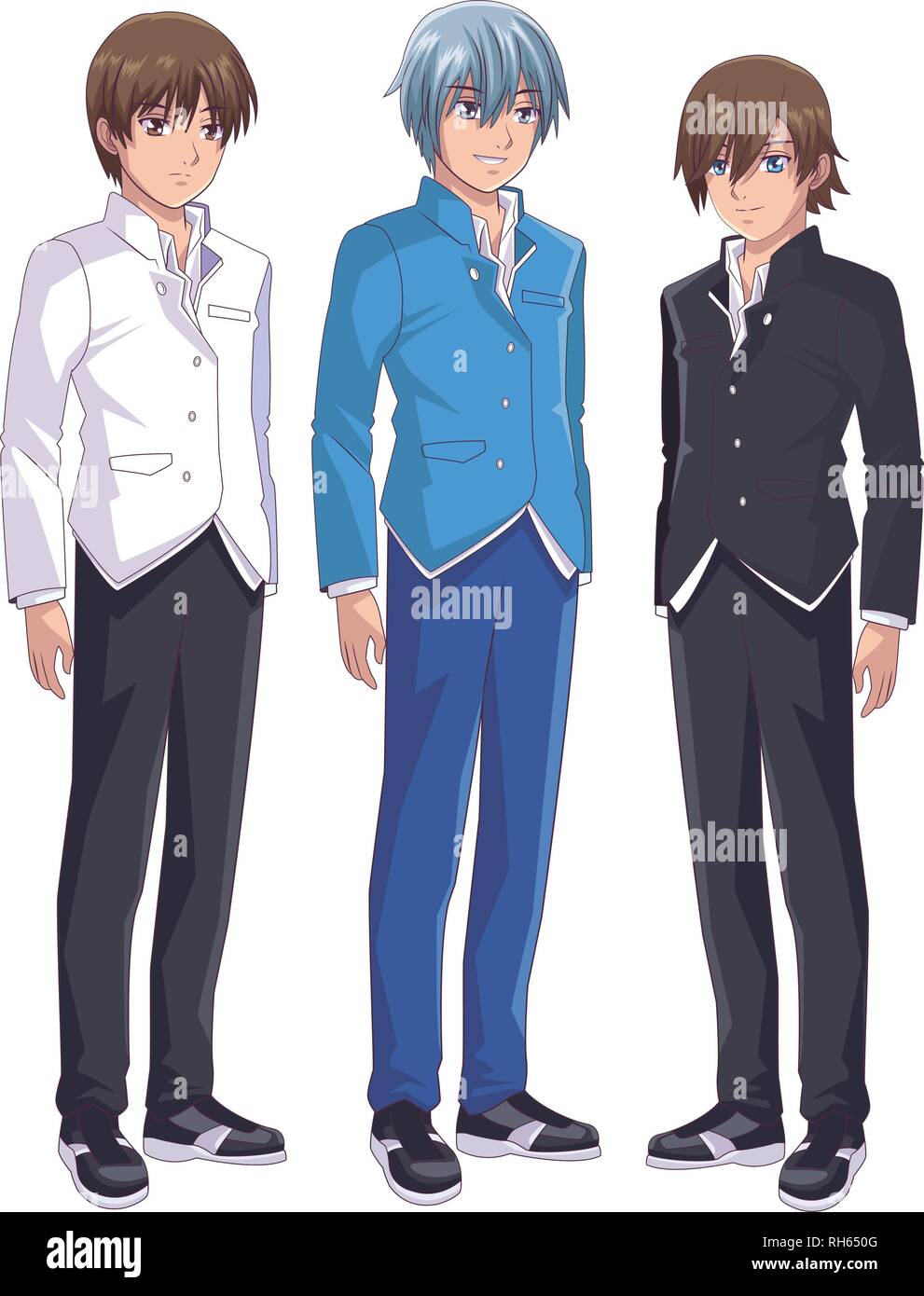 Comic trio Stock Vector Images - Alamy