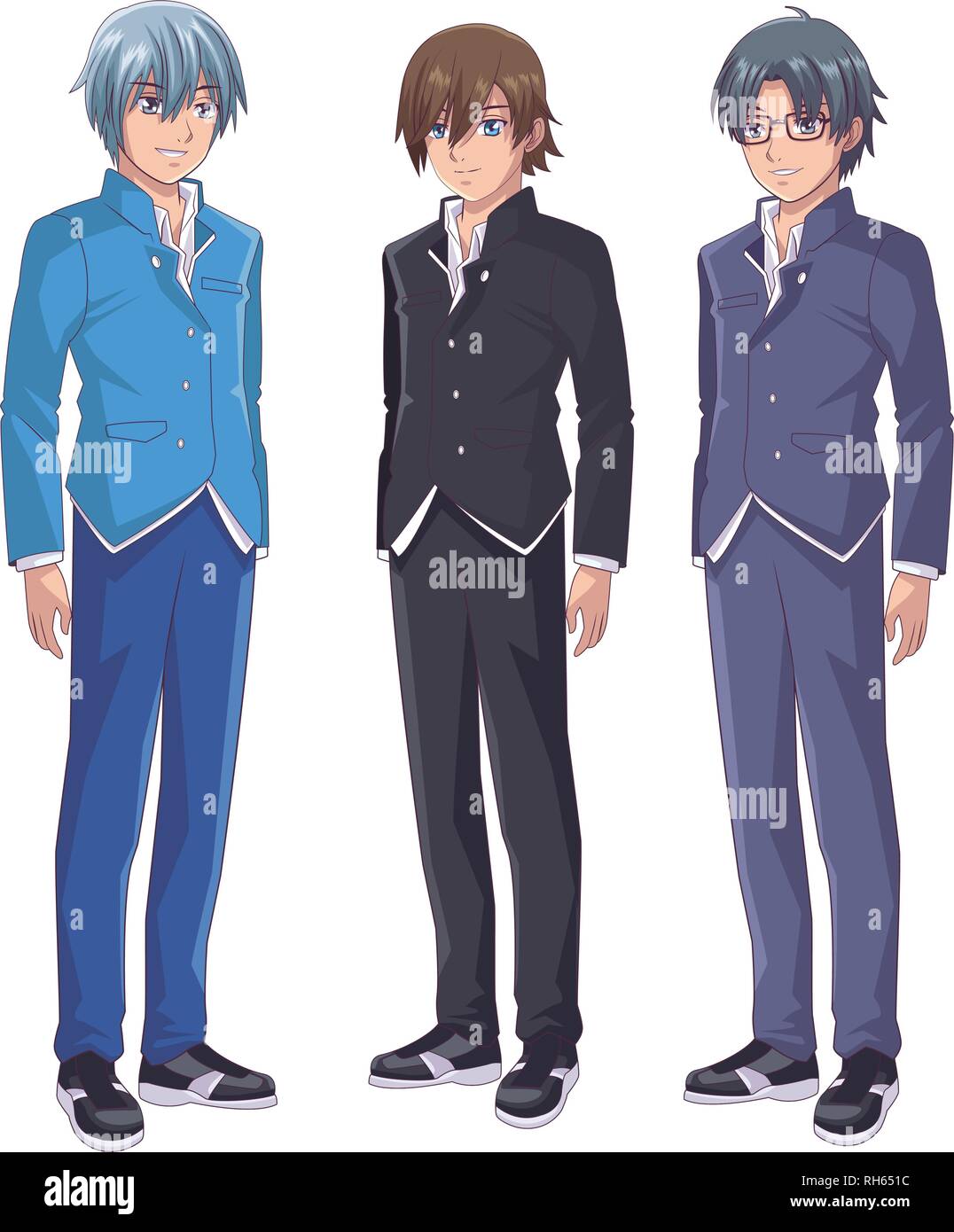 Comic trio Stock Vector Images - Alamy