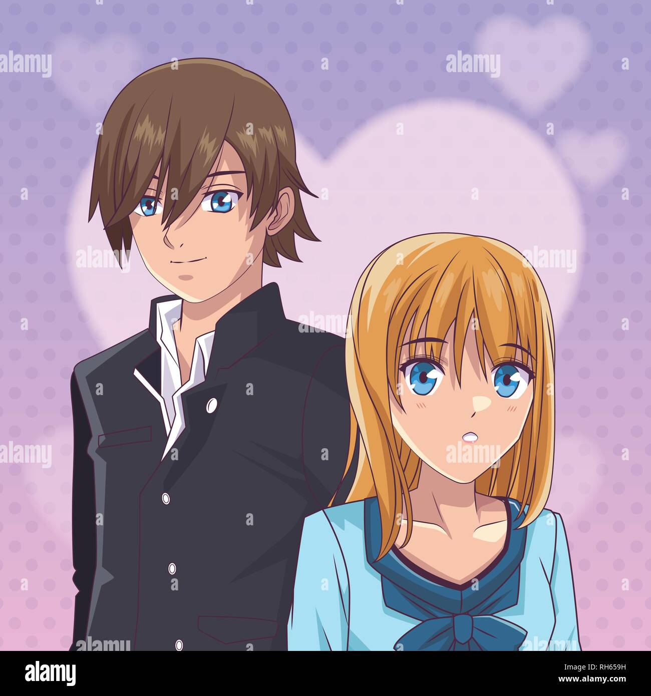 couple anime manga Stock Vector Image & Art - Alamy