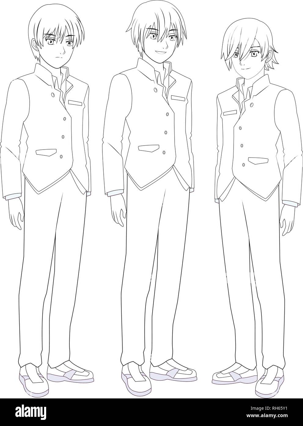 anime manga men Stock Vector Image & Art - Alamy