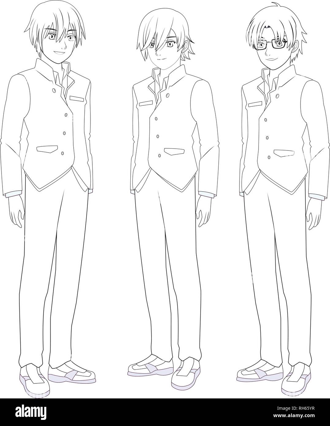 anime manga men Stock Vector Image & Art - Alamy