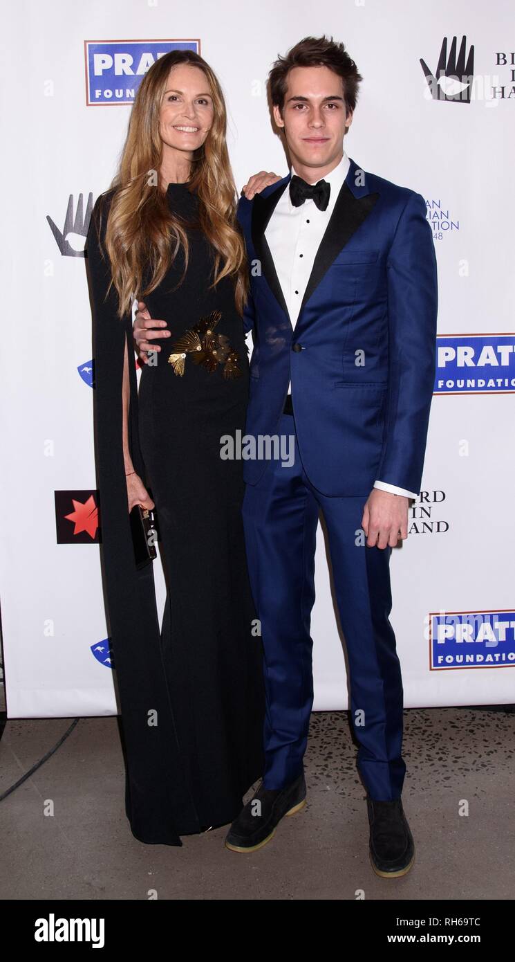 New York, NY, USA. 31st Jan, 2019. Elle MacPherson, Arpad Flynn ...