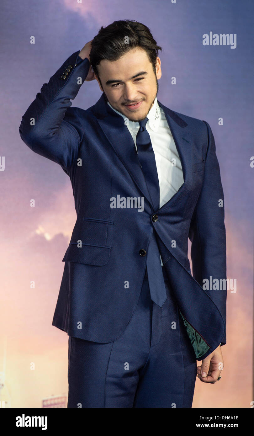 Keean Johnson attends the World Premiere of 'Alita: Battle Angel' at ...