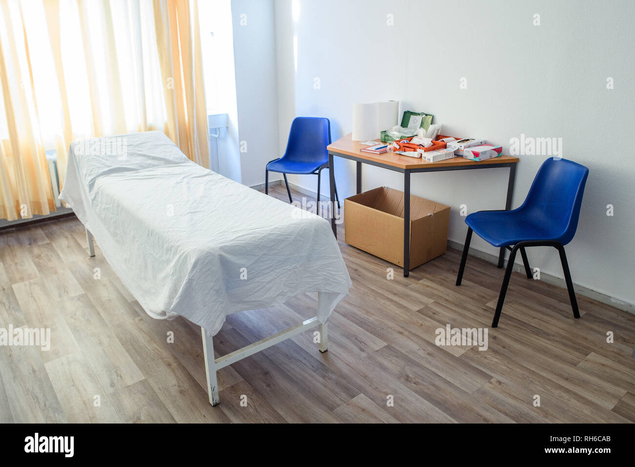 Berlin, Germany. 31st Jan, 2019. A first aid area can be seen in the ...