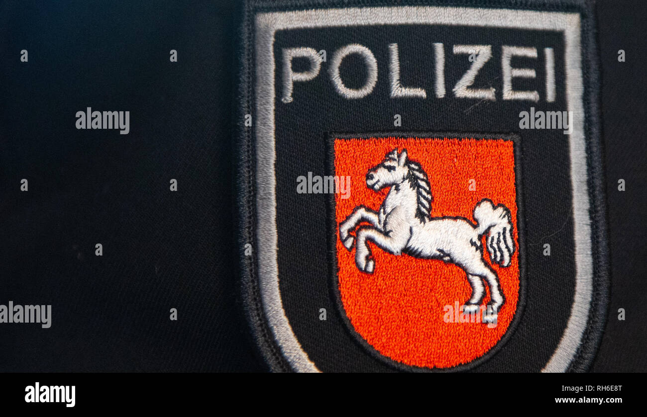 01 February 2019, Lower Saxony, Bad Iburg: The sleeve badge with the ...