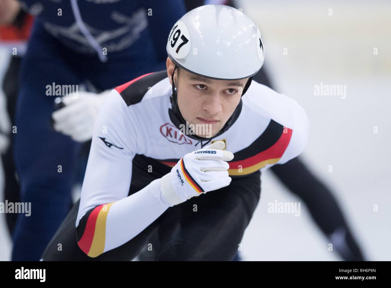 Dresden, Germany. 01st Feb, 2019. Shorttrack: World Cup, quarter finals ...