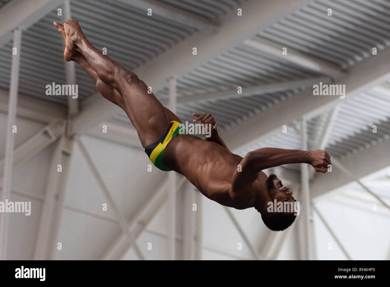 Plymouth, UK. 1st Feb 2019. Yona Knight-Wisdom - (JAM) in Men's 1M ...