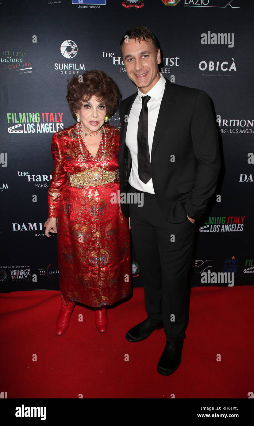 Los Angeles, Ca, USA. 31st Jan, 2019. Gina Lollobrigida, Raoul Bova, at ...
