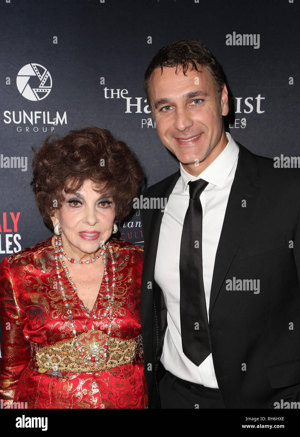 Los Angeles, Ca, USA. 31st Jan, 2019. Gina Lollobrigida, Raoul Bova, at ...