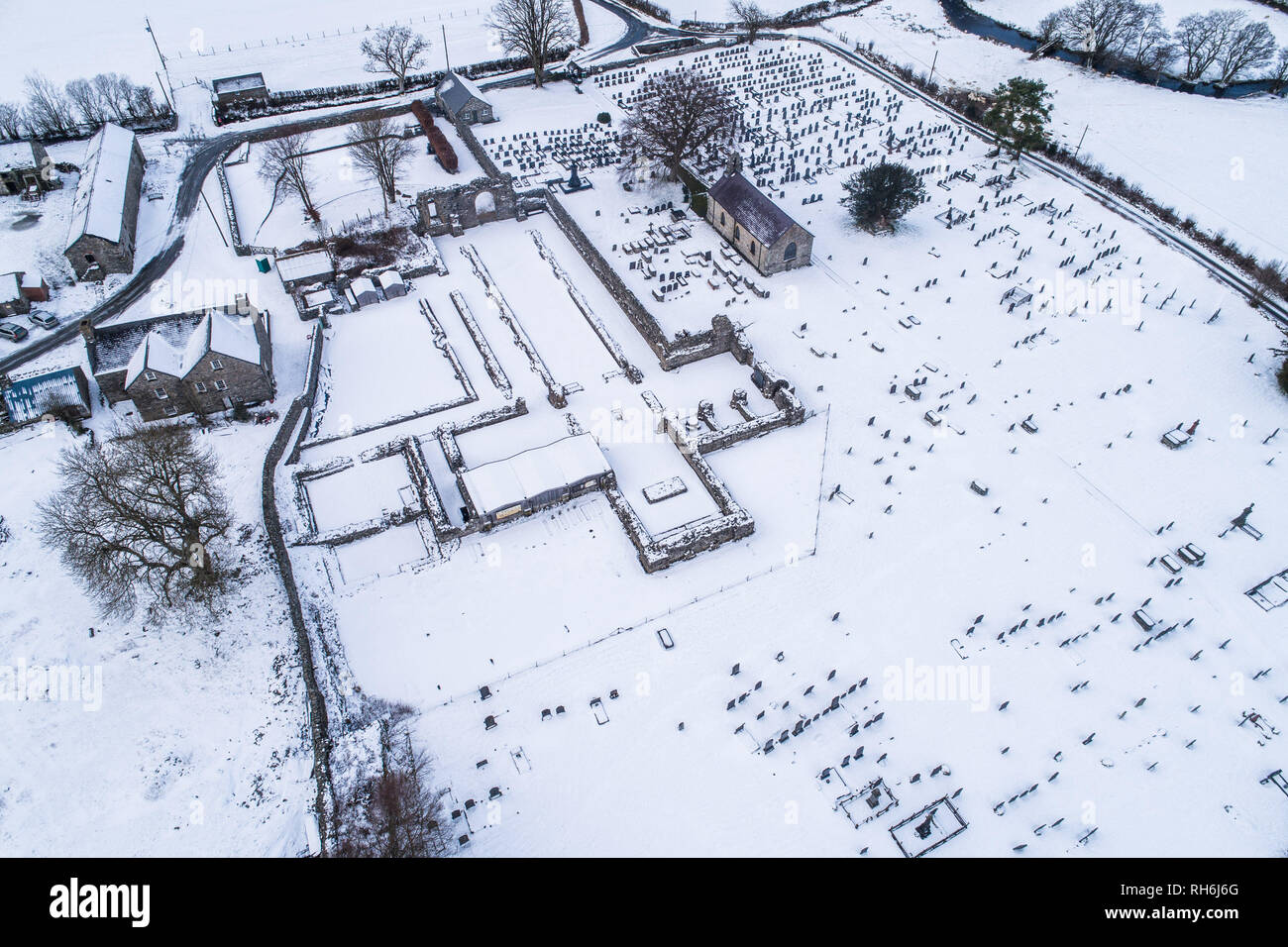 Strata florida abbey from the air hi-res stock photography and images ...