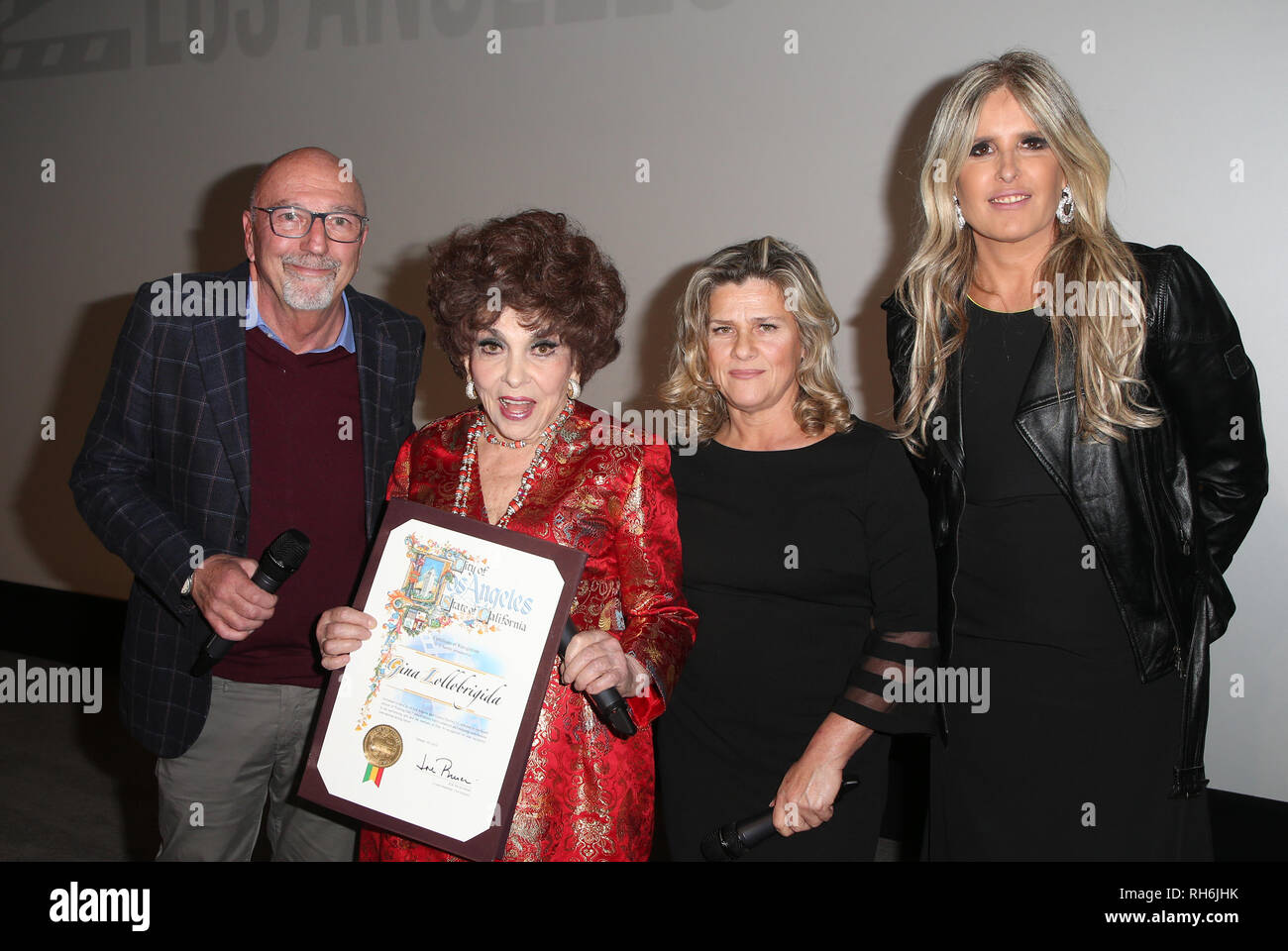 Los Angeles, Ca, USA. 31st Jan, 2019. Lorenzo Soria, Gina Lollobrigida ...