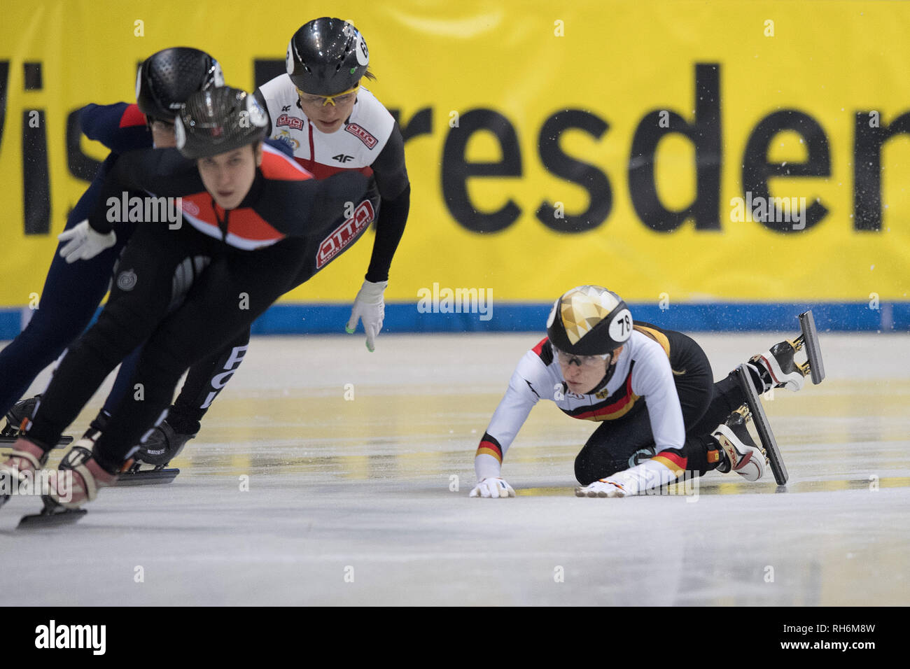 1st February 2019, Dresden, Saxony, Germany; World Short Track Speed ...