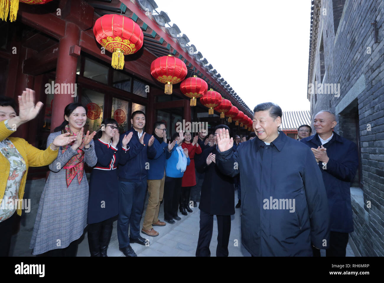 (190201) -- BEIJING, Feb. 1, 2019 (Xinhua) -- Chinese President Xi ...