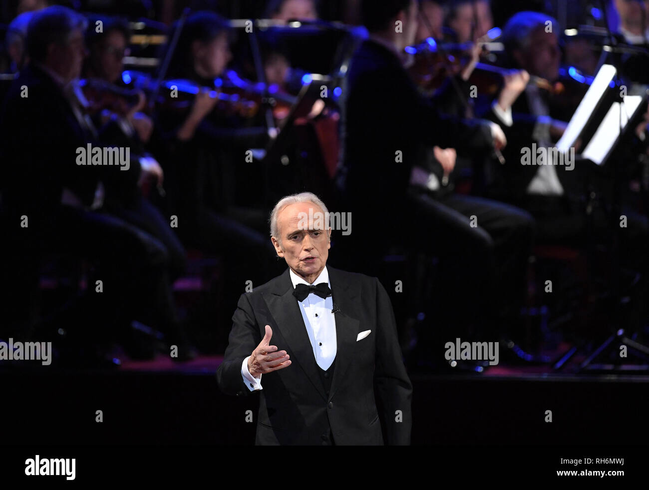 Dresden, Germany. 01st Feb, 2019. The singer Jose Carreras at the 14th ...
