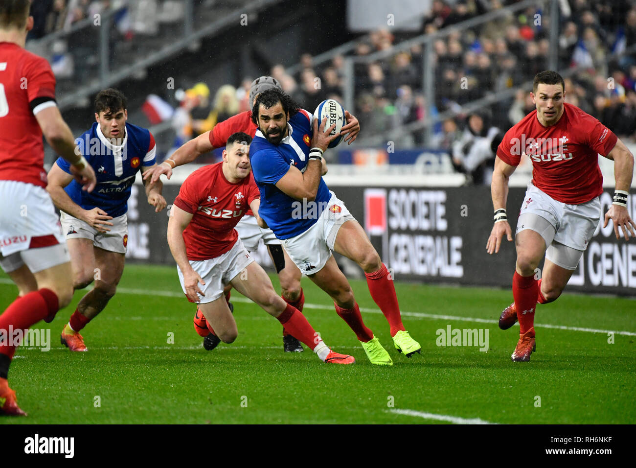 February 1st 2019, St Denis, Paris, France: 6 Nations rugby tournament ...
