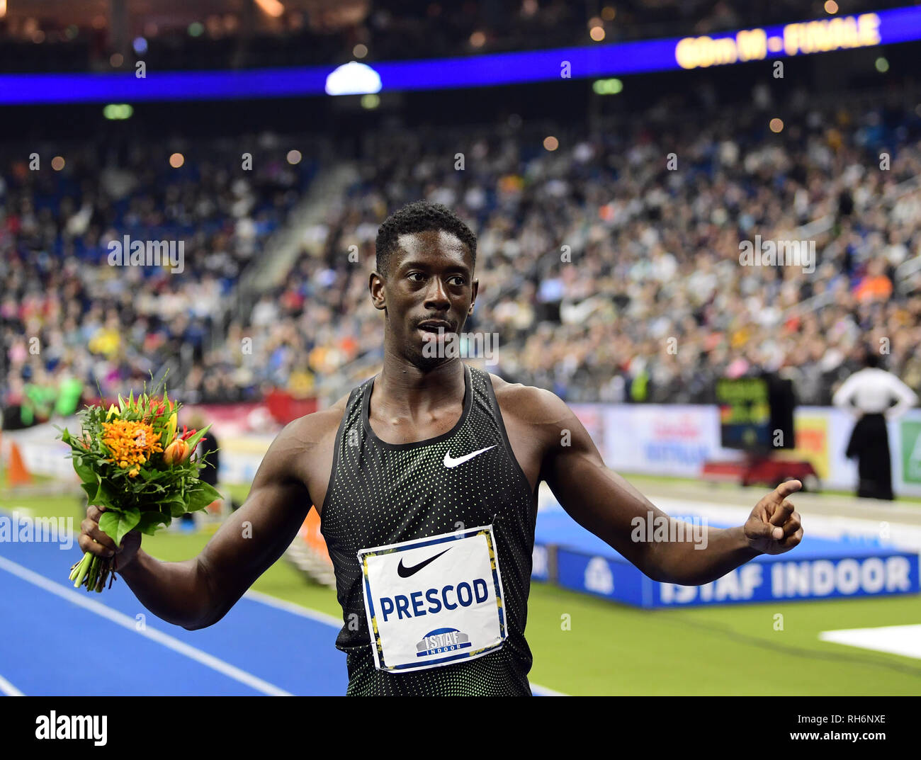 Berlin, Germany. 01st Feb, 2019. ISTAF Indoor, 60 metres, men, in the ...