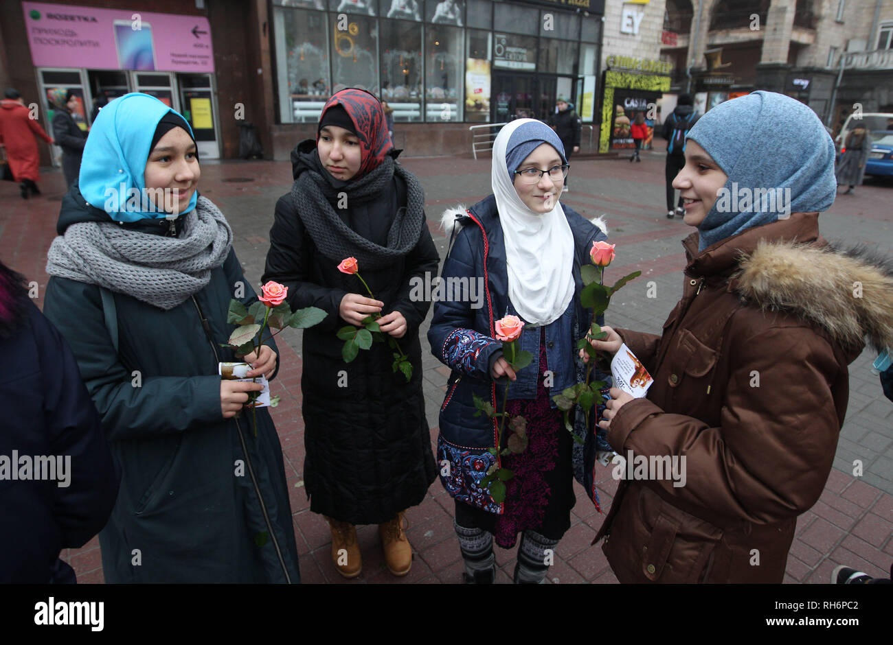 Kiev, Ukraine. 1st Feb, 2019. Women activists from All-Ukrainian ...