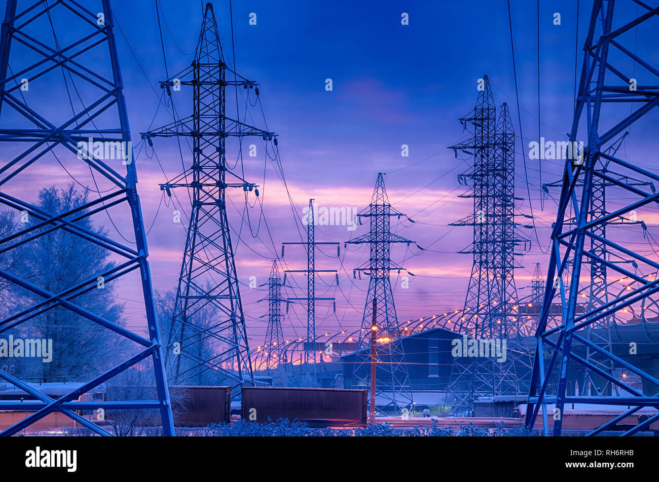 Electric current transmission line.Designed for power transmission.It ...