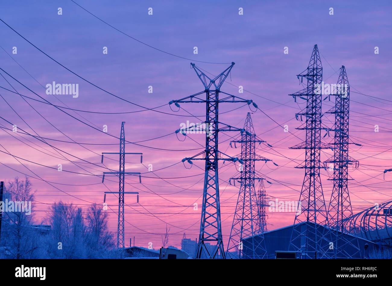 Electric current transmission line.Designed for power transmission.It ...