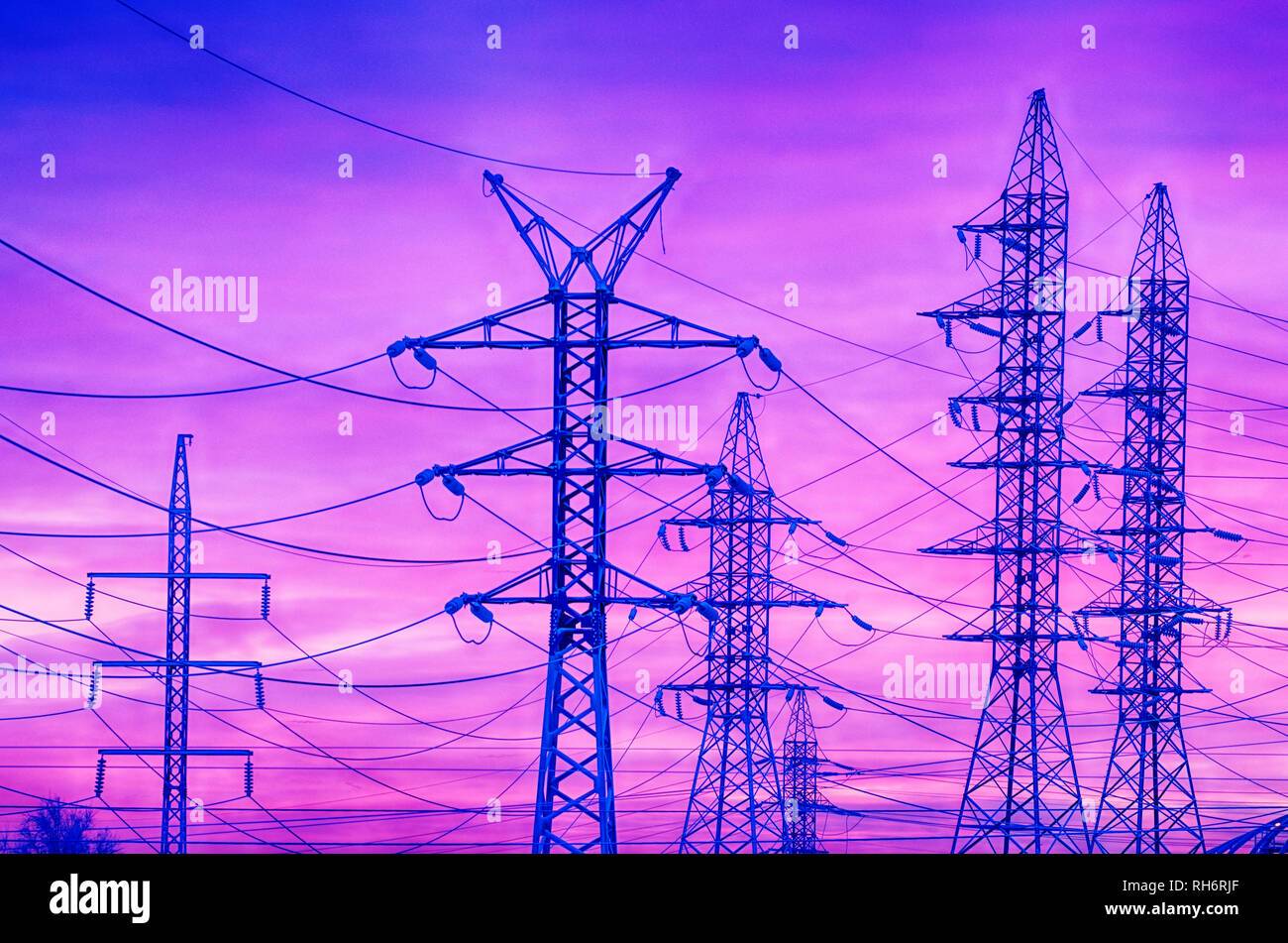 Electric current transmission line.Designed for power transmission.It ...