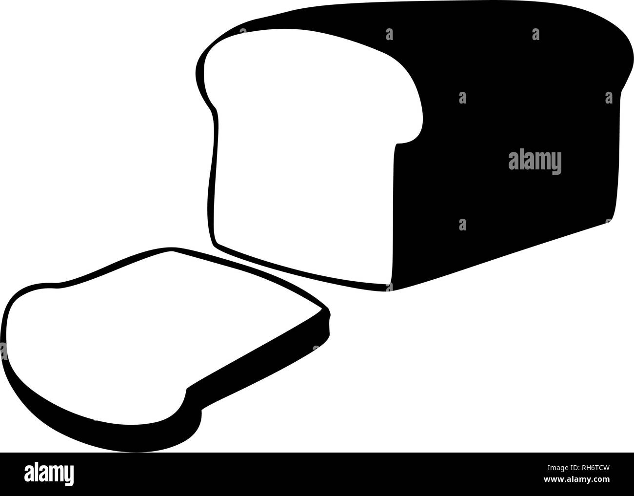 Bread vector icon isolated on white Stock Vector Image & Art - Alamy