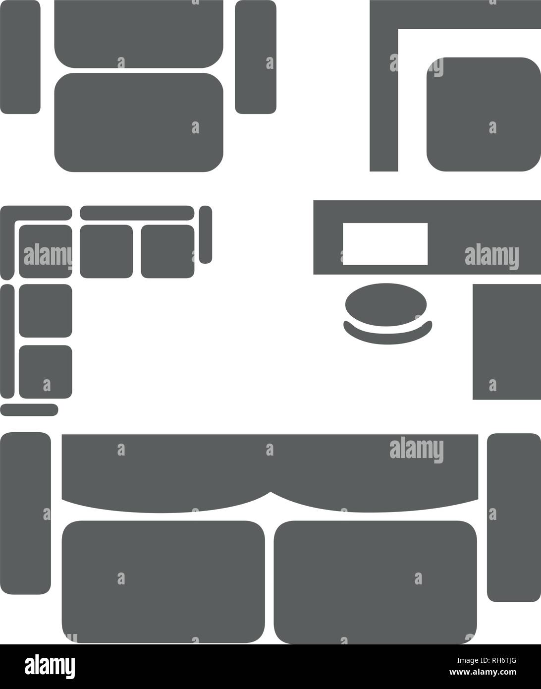 Set Of Editable Furniture Icons. Can Be Used For Web, Mobile, UI And ...