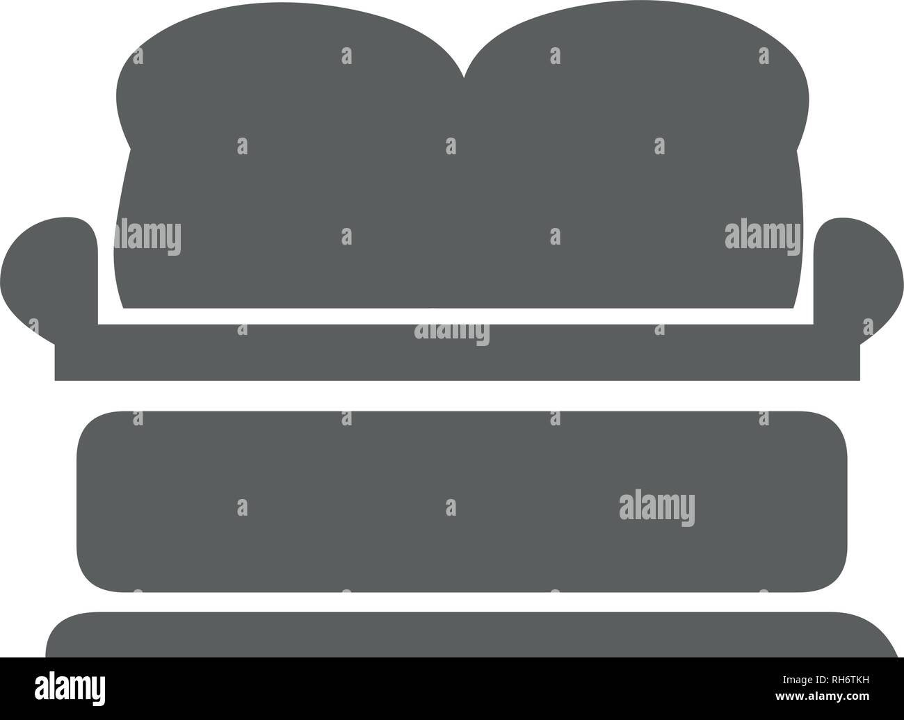Sofa vector illustration isolated on white background. Soft sofa icon ...