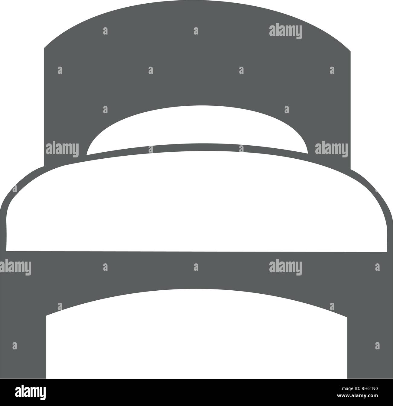 Bed vector illustration isolated on white background. Bed icon. Old ...